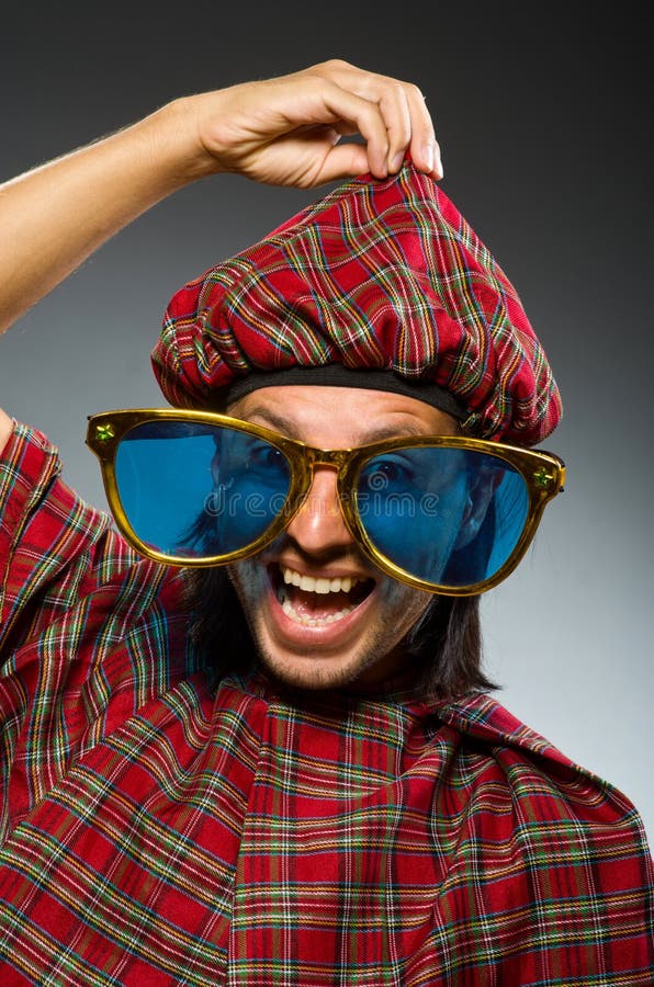 Funny Scotsman in Traditional Stock Image - Image of blazer, heritage ...