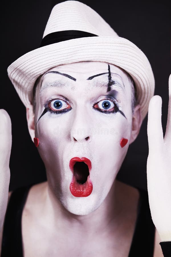 Face of screaming mime stock image. Image of pantomime - 17686879