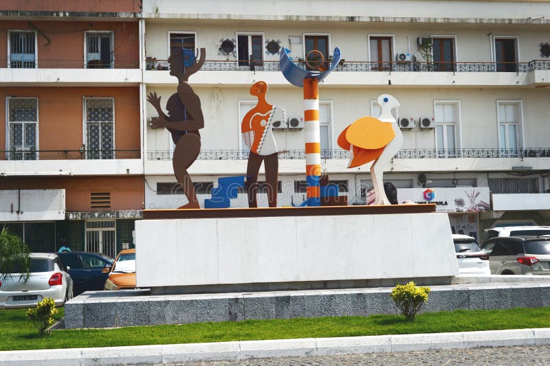 Funny Sculpture Marginal. Luanda, Angola Editorial Image - Image of ...