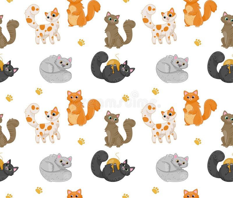 Cats Repeating Stock Illustrations – 2,681 Cats Repeating Stock ...
