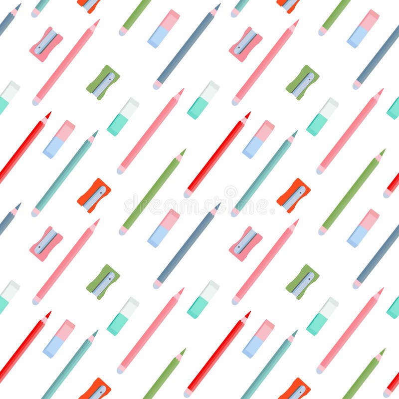 Seamless Back To School Pattern. High School and College Subjects ...