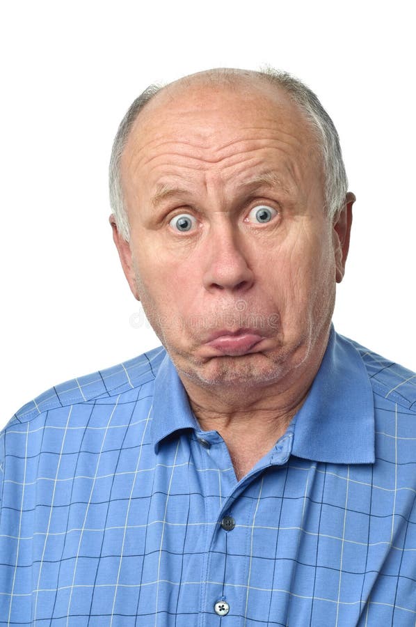 Funny senior man stock photo. Image of human, astonishment - 9869330