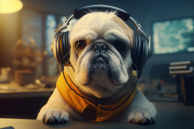 Funny Happy Dog. Generate Ai Stock Photo - Image of leaping, cheerful ...