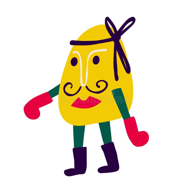 Funny Serious Egg in Boxing Gloves. an Amazing Character for Easter ...