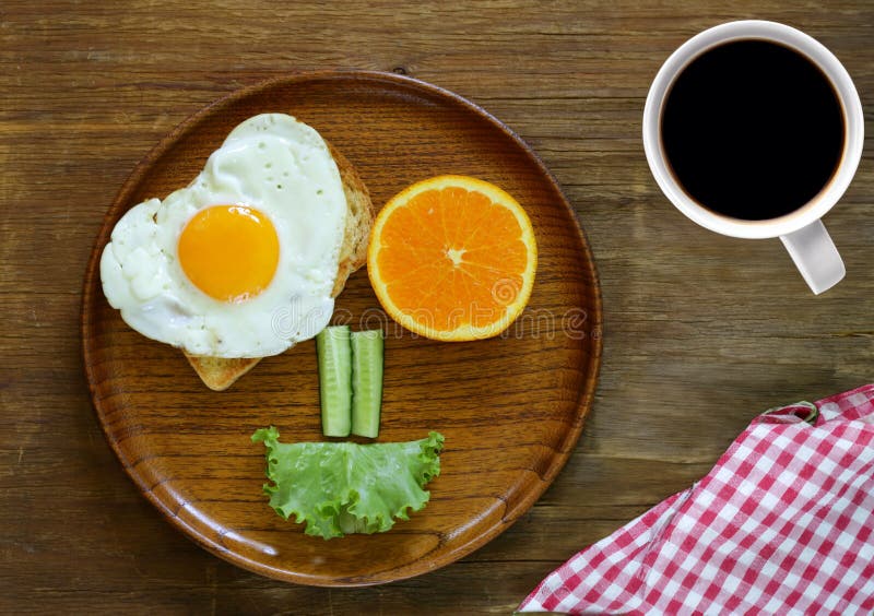 Funny serving breakfast stock photo. Image of organic - 283075762
