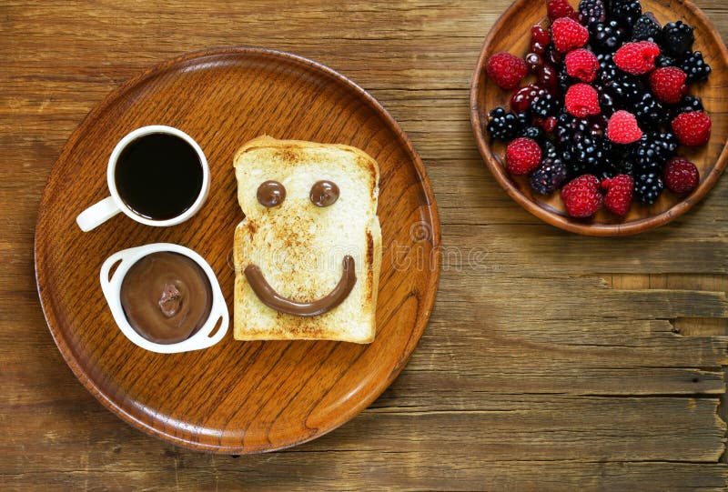 Funny serving breakfast stock photo. Image of decor - 283075680