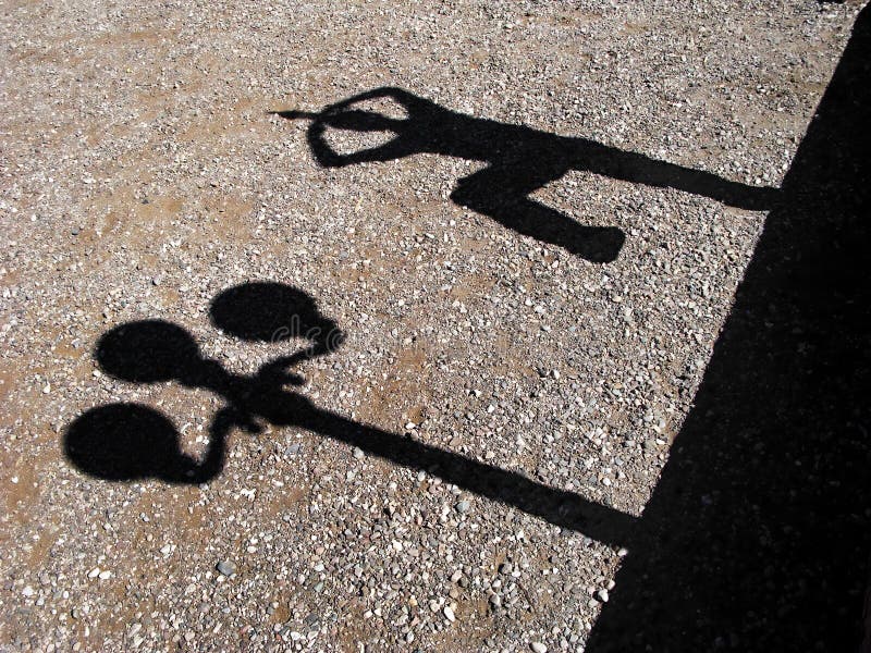 Funny Shadows stock photo. Image of nature, outdoor, jumping - 8731136