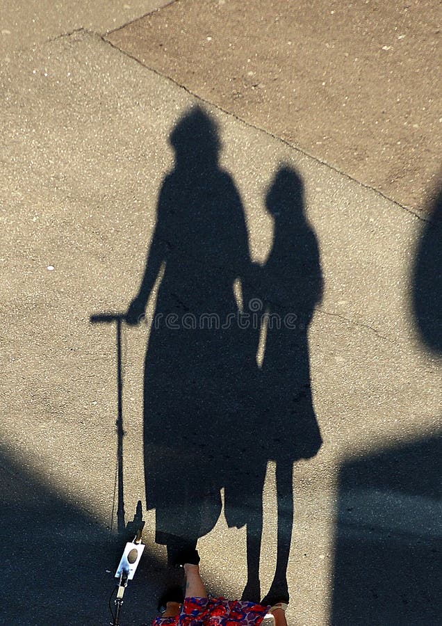 Funny Shadows on the Sidewalk Stock Photo - Image of backgrounds ...