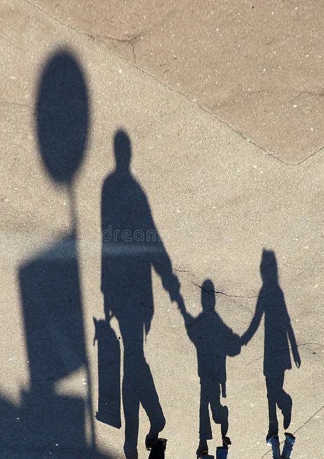 Funny Shadows of Couple on the Beach with Deep Sunlight Stock Photo ...