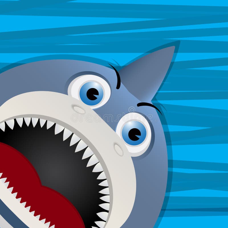 Funny shark avatar icon stock illustration. Illustration of child ...