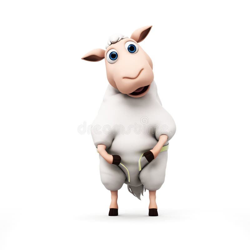 Funny sheep character stock illustration. Illustration of look - 28962763