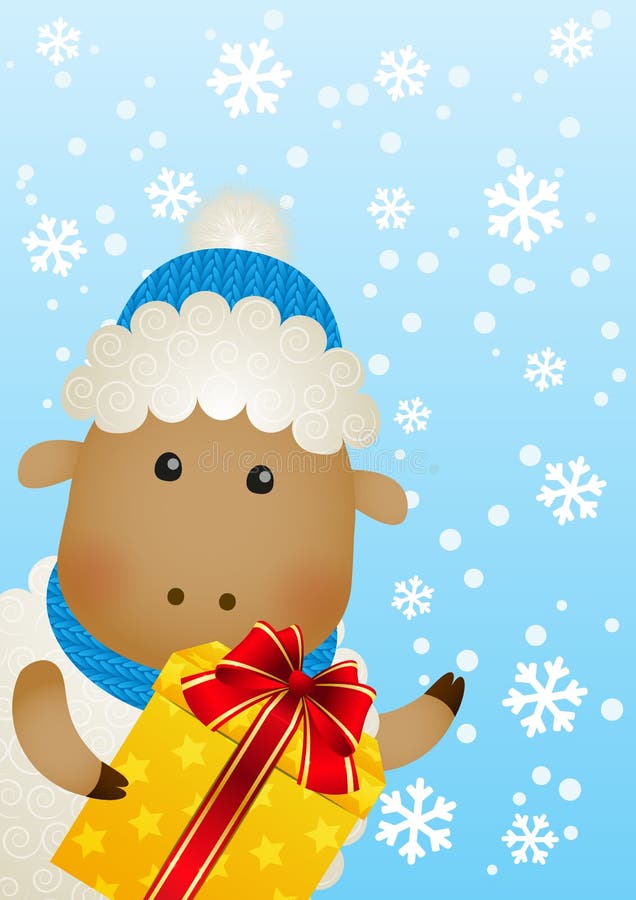 Gift Box, Sheep, Crescent Moon, Star, Cloud, Arabic Lamp on Pink Pastel ...