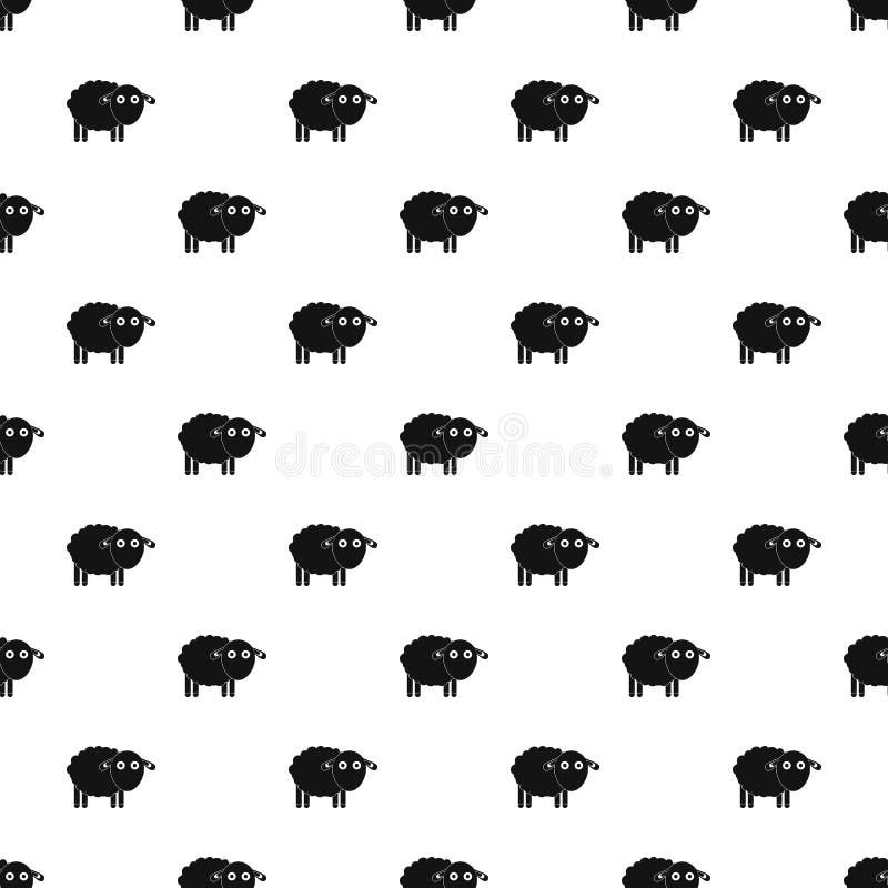 Funny Sheep Pattern Seamless Vector Stock Vector - Illustration of ...