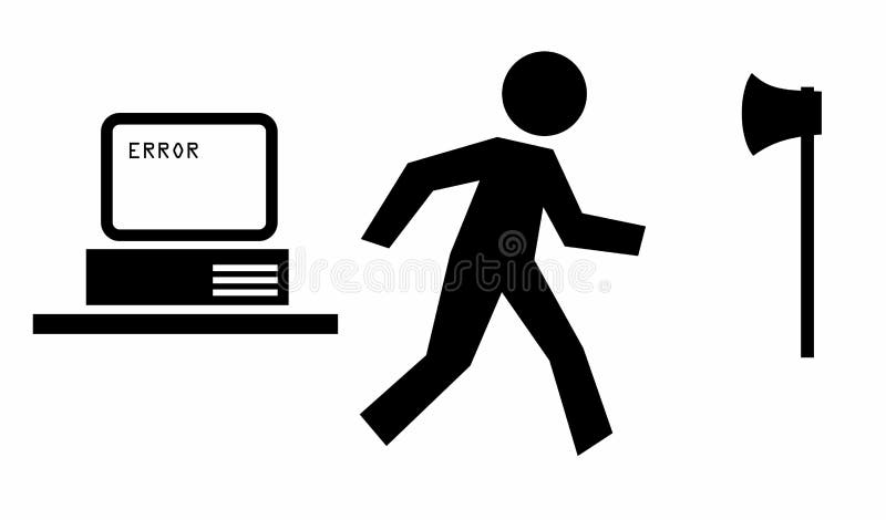 Computer Problems? stock illustration. Illustration of business - 4670527