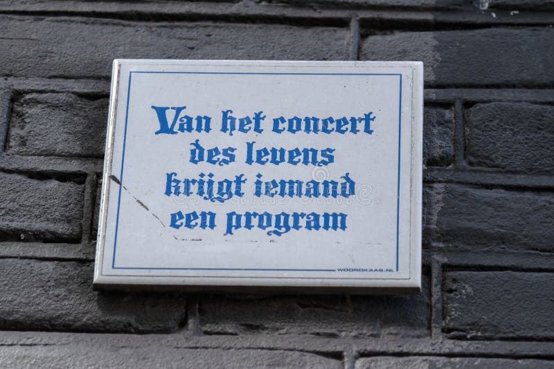 Funny Sign on a Wall at Amsterdam the Netherlands 28-6-2022 Editorial ...