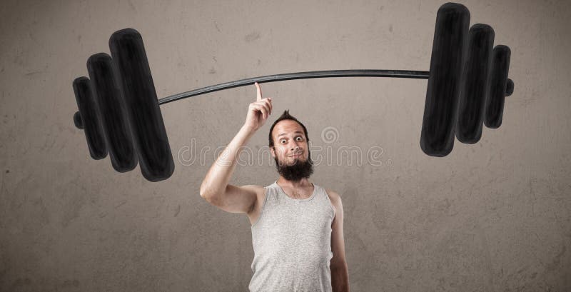 Weak Person Lifting Weights