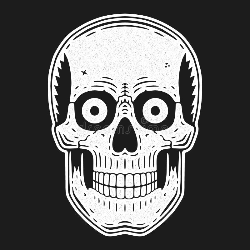 Funny Skull. Modern Logo. Retro Skull Dude. Stock Vector - Illustration ...