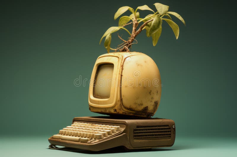 Funny Slow Old Obsolete Desktop PC in a Case that Look Like Potato ...