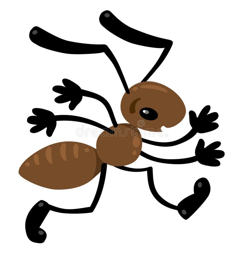 Ant cartoon running stock illustration. Illustration of isolated - 28282977