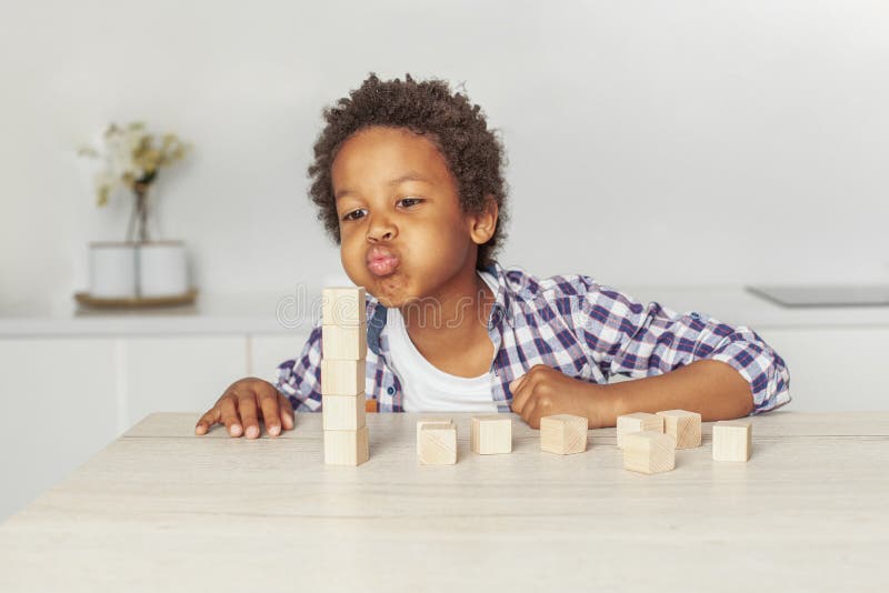 Funny Small Child with Toys at Home Stock Photo - Image of childhood ...