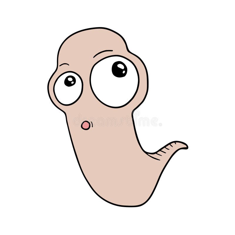 Funny small worm stock vector. Illustration of looking - 71461109