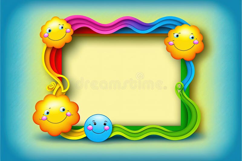 Funny Smiling Background Frame for Your Text. Generative Ai ...