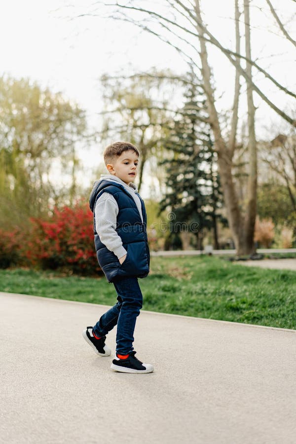 Funny Smiling Boy in the Street Portrait Stock Image - Image of ...
