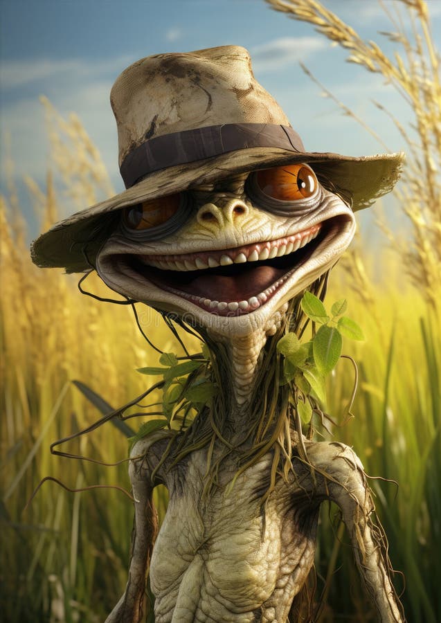 Funny Smiling Fictional Characters. Stock Illustration - Illustration ...