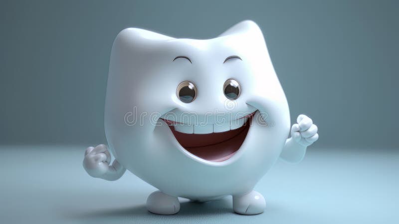 Funny Smiling Tooth Showing Thumb Up, Concept of Teeth Care. Generative ...