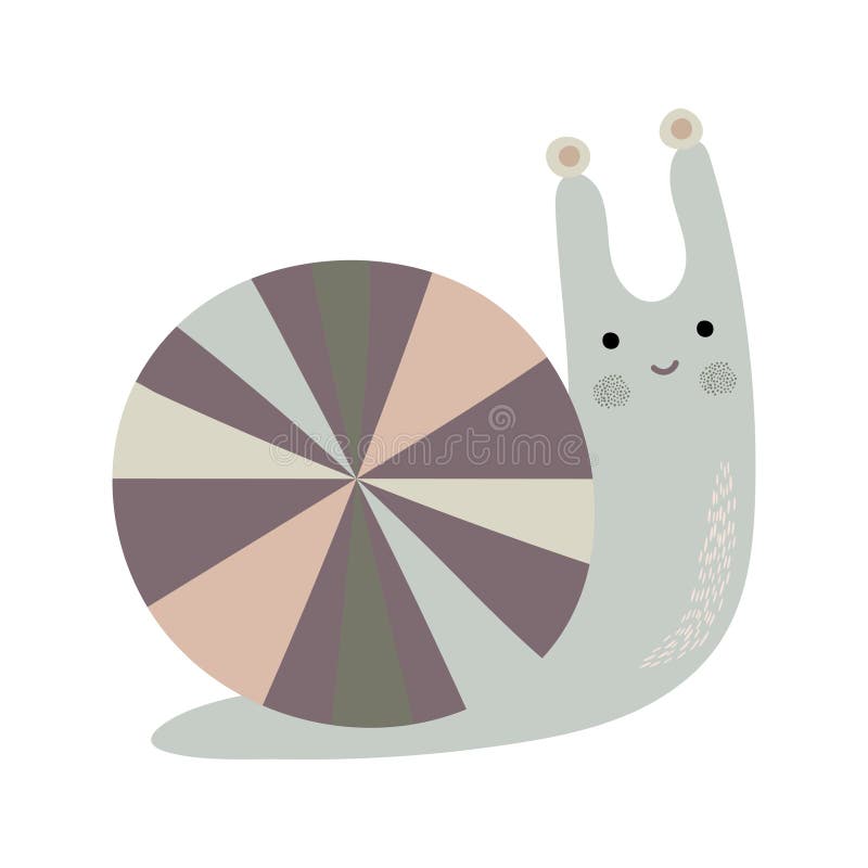Funny Snail. Character for Children - a Snail with a Shell Made of ...