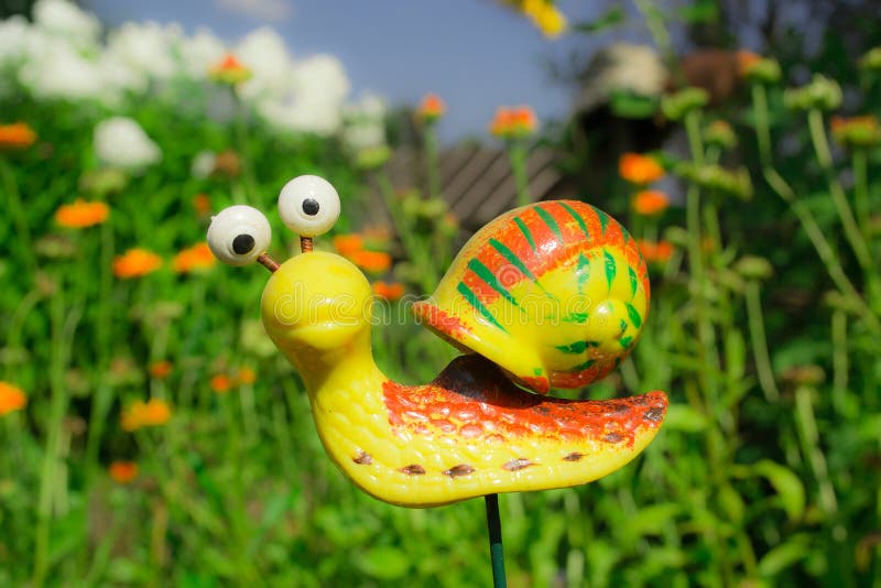 Funny snail stock image. Image of house, funny, portable - 45466753