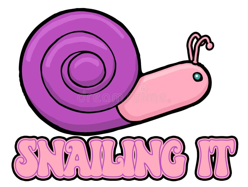 Funny Snail Design Snailing it Stock Vector - Illustration of shell ...