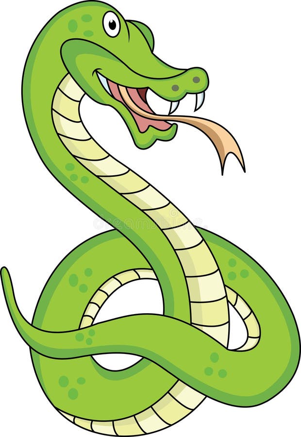 Funny snake cartoon stock vector. Illustration of hood - 22650519