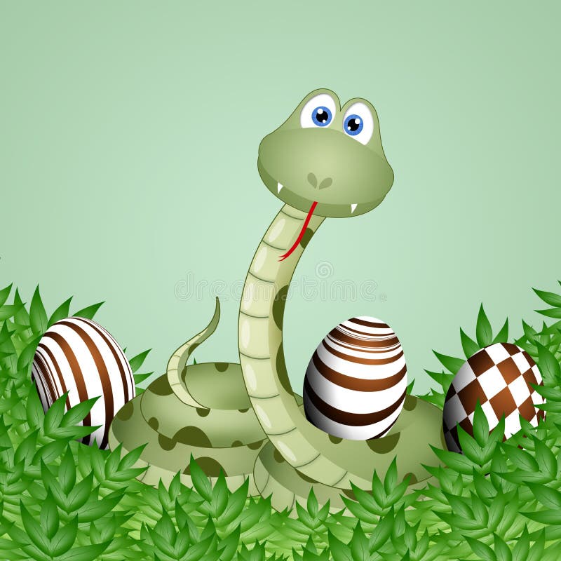 Snake in an Easter Shell, Coloring Book, Eps. Stock Vector ...