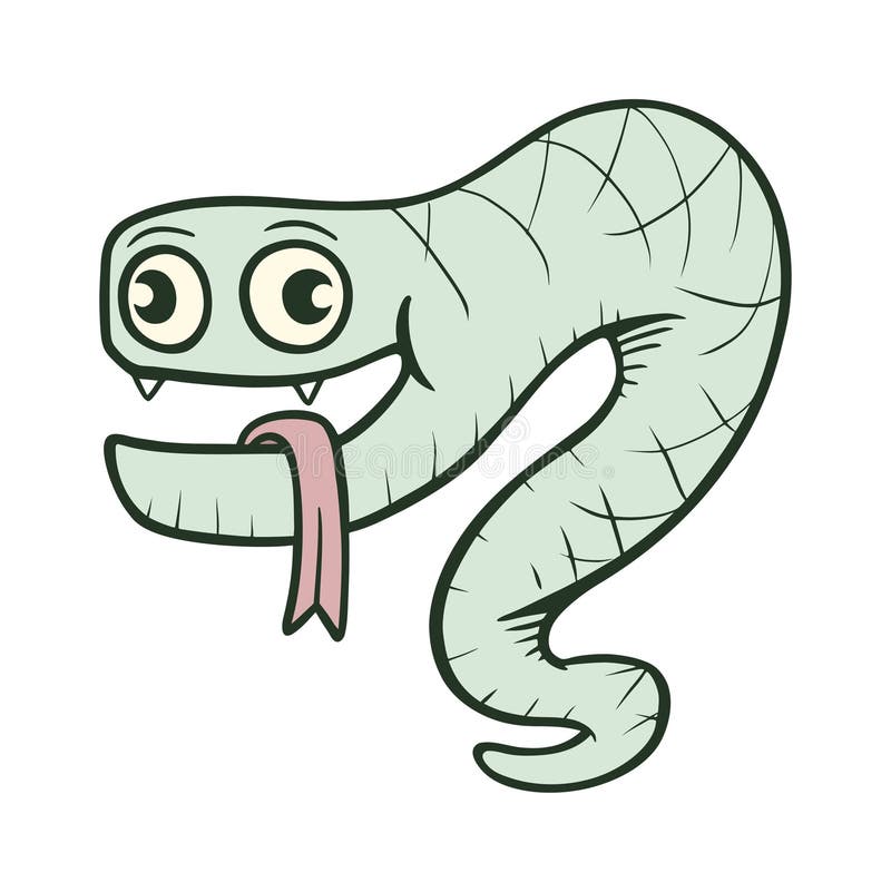 Funny snake draw stock vector. Illustration of doodle - 377198155