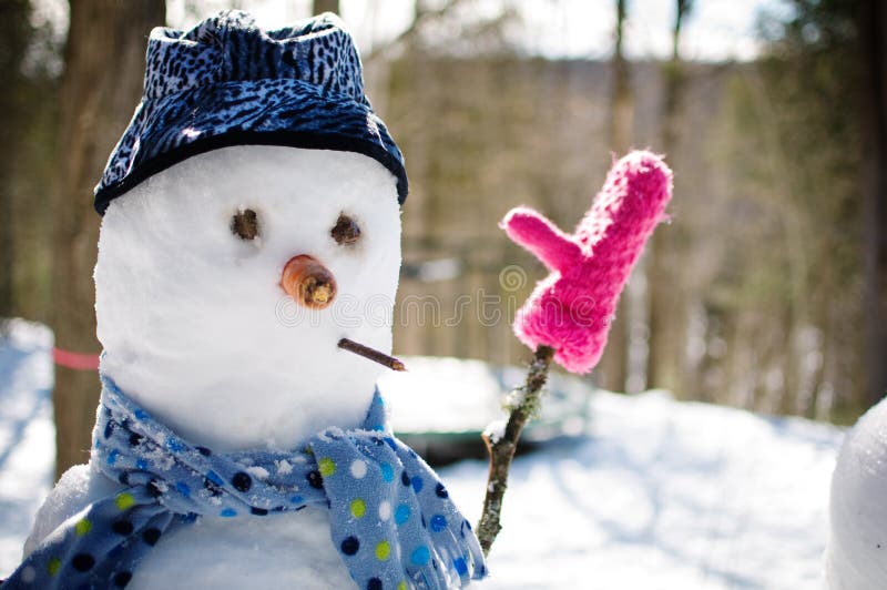 Funny snowman stock photo. Image of outdoors, cold, winter - 17376932