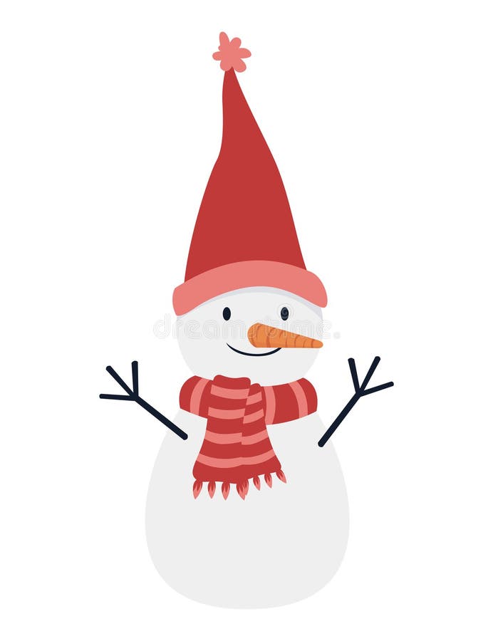 Funny Snowman with Parchment Character Greeting. Snowman Head and ...