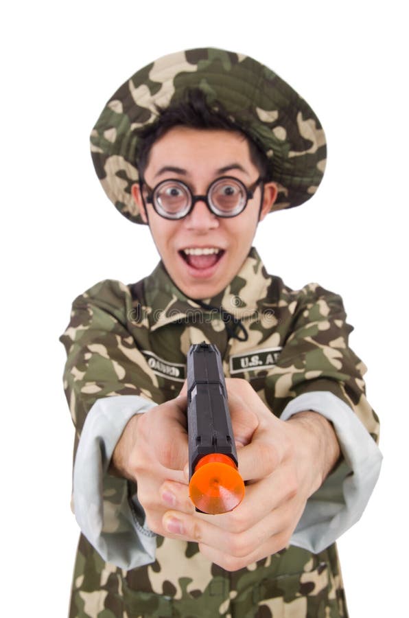 Funny soldier stock photo. Image of aiming, armed, fight - 40890026