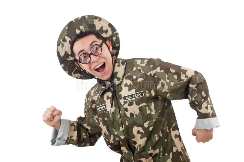 Funny soldier stock image. Image of humour, army, comic - 43187735