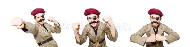 The Funny Soldier in Military Concept Stock Image - Image of ...