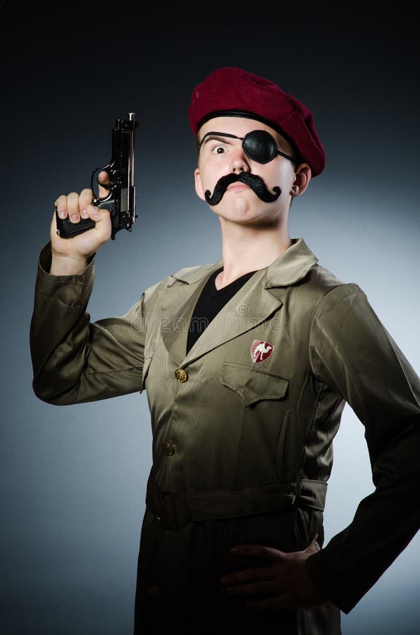 Funny soldier in military stock photo. Image of firearm - 45043110