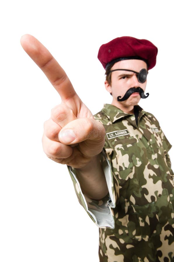 Funny soldier in military stock image. Image of mercenary - 45509735