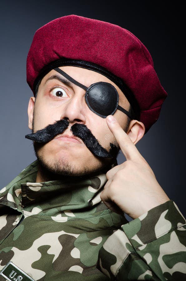 Funny soldier in military stock photo. Image of commando - 45979766