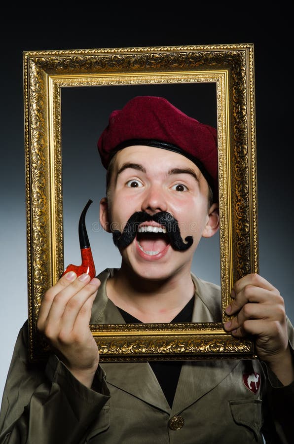 Funny soldier in military stock image. Image of commando - 46290959