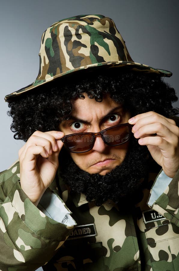 Funny soldier in military stock image. Image of irate - 46293275
