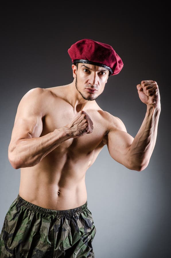 Funny soldier in military stock photo. Image of commando - 46296956