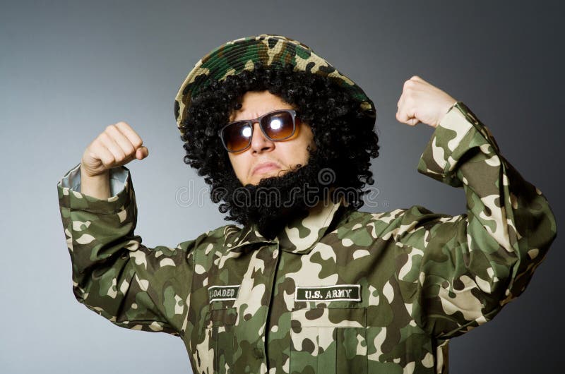 Funny soldier in military stock photo. Image of dictator - 46956720