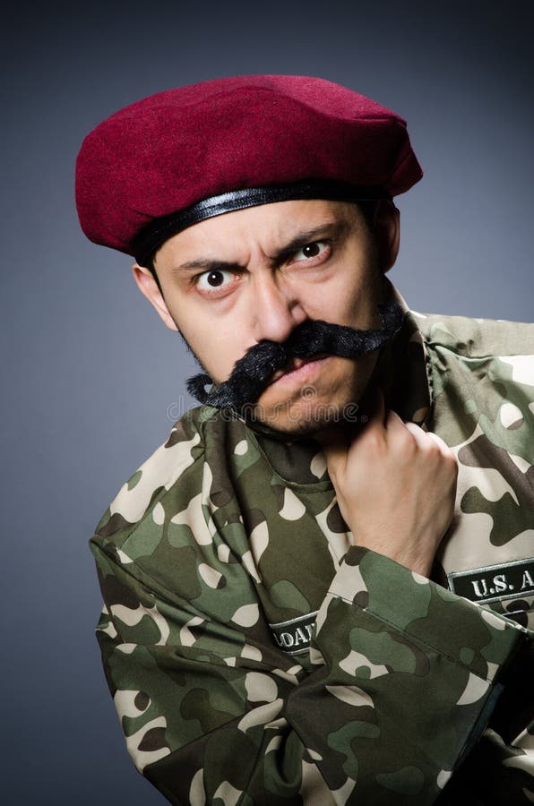 Funny soldier in military stock image. Image of humor - 46984443