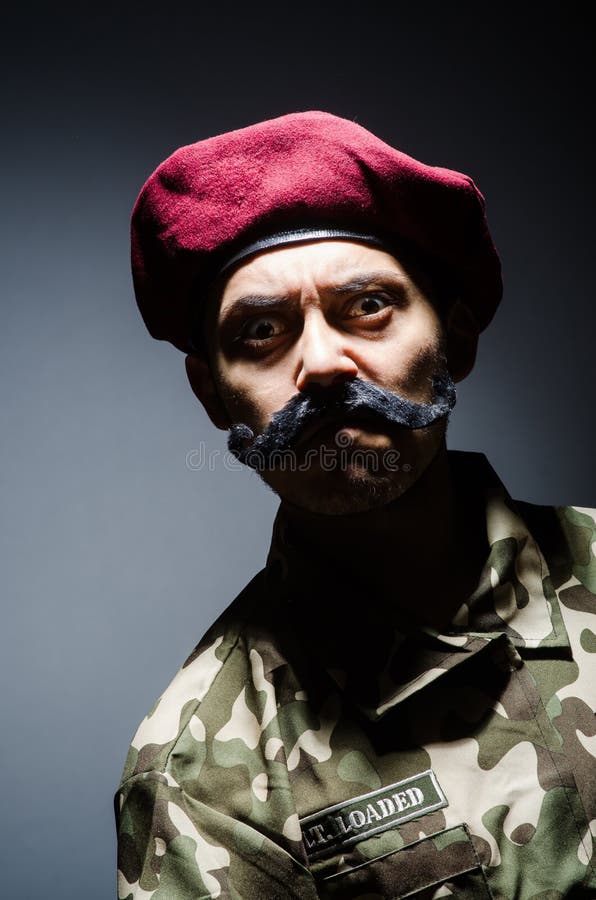 Funny soldier in military stock photo. Image of commando - 46984462