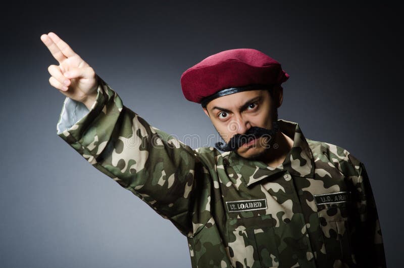 Funny soldier in military stock photo. Image of martial - 48196662